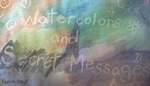 Watercolors & Secret Messages - Fun-A-Day!