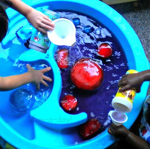 Colored Ice Sensory Play - Fun-A-Day!