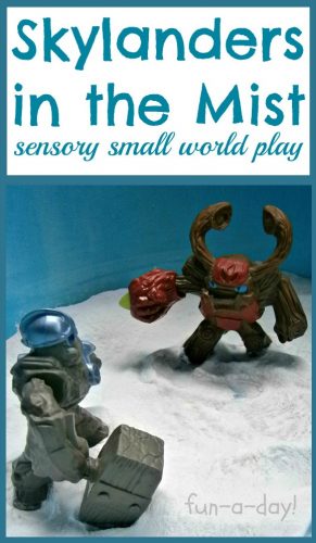 Skylanders in the Mist {a Skylanders Sensory Play Activity} - Fun-A-Day!