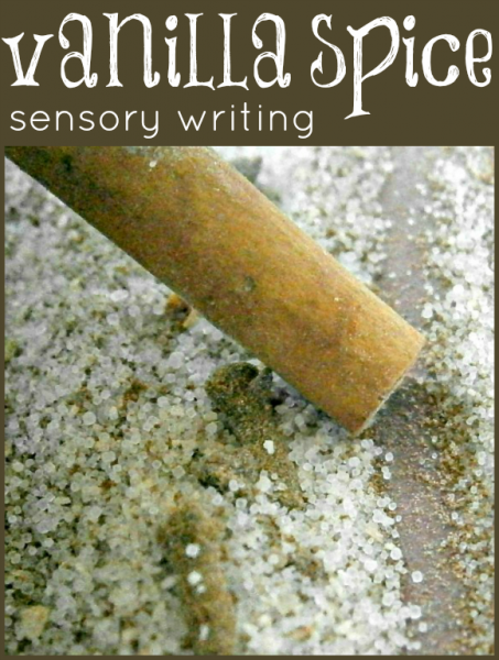 Vanilla Spice Sensory Writing Tray for Kids - Fun-A-Day!