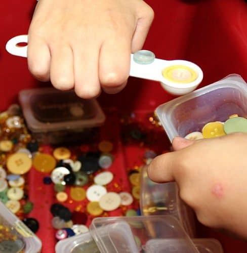 Easy Music Sensory Bin with Homemade Shakers - Fun-A-Day!