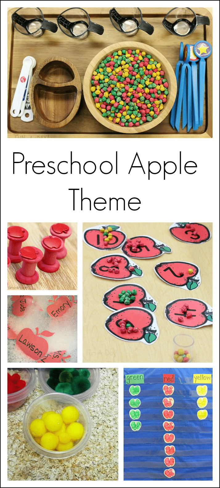 So Many Activities For A Kindergarten Or Preschool Apple Theme Fun A Day So Many Activities For A Kindergarten Or Preschool Apple Theme Fun A Day