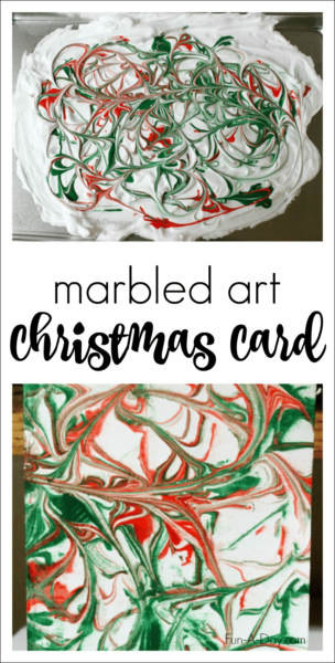 Marbled Christmas Cards with Preschoolers - Fun-A-Day!