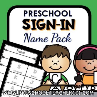 How to Make a Book with Free Printable Preschool Sign in Sheets - Fun-A ...