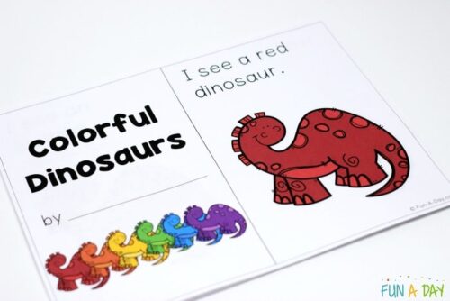 Dinosaur Emergent Reader Free Printable - Fun-A-Day!