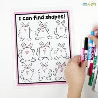 Free Printable Bunny Shape Mats for Easter and Spring - Fun-A-Day!