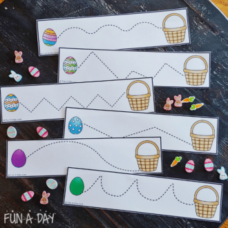 Free Printable Easter Fine Motor and Cutting Strips - Fun-A-Day!