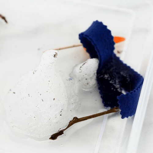 Melting Snowman Activity with Real Snow - Fun-A-Day!