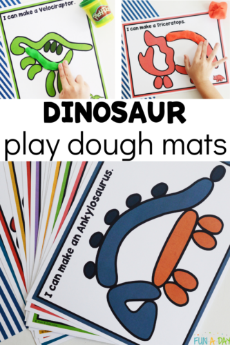 Dinosaur Play Dough Mats Free Printable - Fun-A-Day!