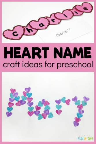 Heart Name Crafts for Preschoolers - Fun-A-Day!