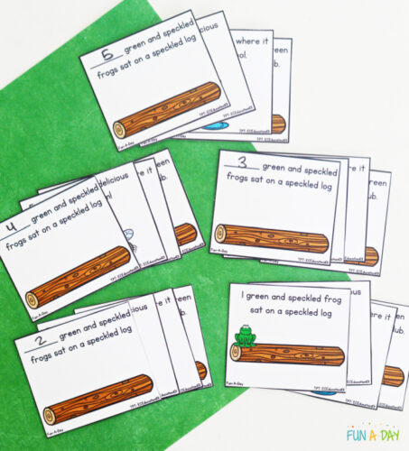 Free Five Green and Speckled Frogs Printable - Fun-A-Day!