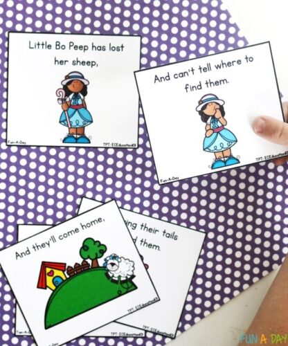 Little Bo Peep Nursery Rhyme Printable for Preschoolers - Fun-A-Day!