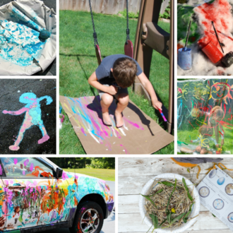 20+ Outdoor Messy Play Ideas - Fun-A-Day!