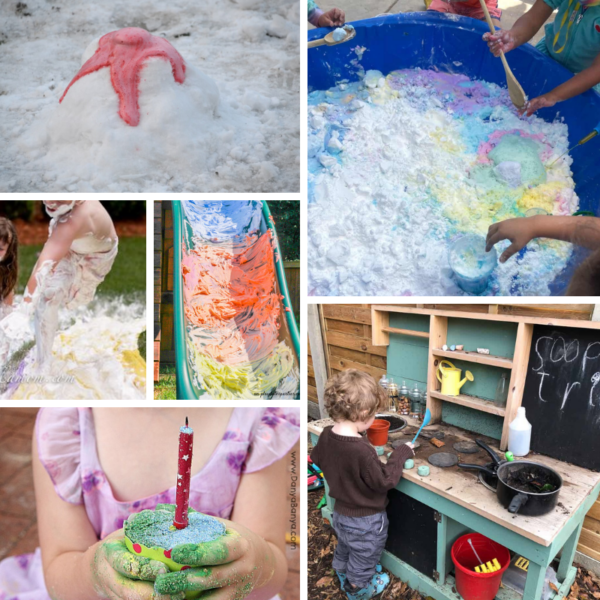20+ Outdoor Messy Play Ideas - Fun-A-Day!