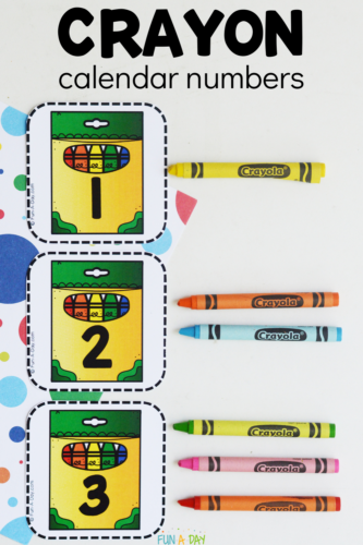 Free Printable Crayon Calendar Numbers - Fun-A-Day!
