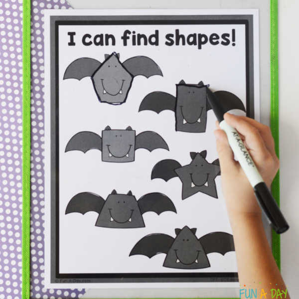 Bat Shape Mats Free Printable - Fun-A-Day!