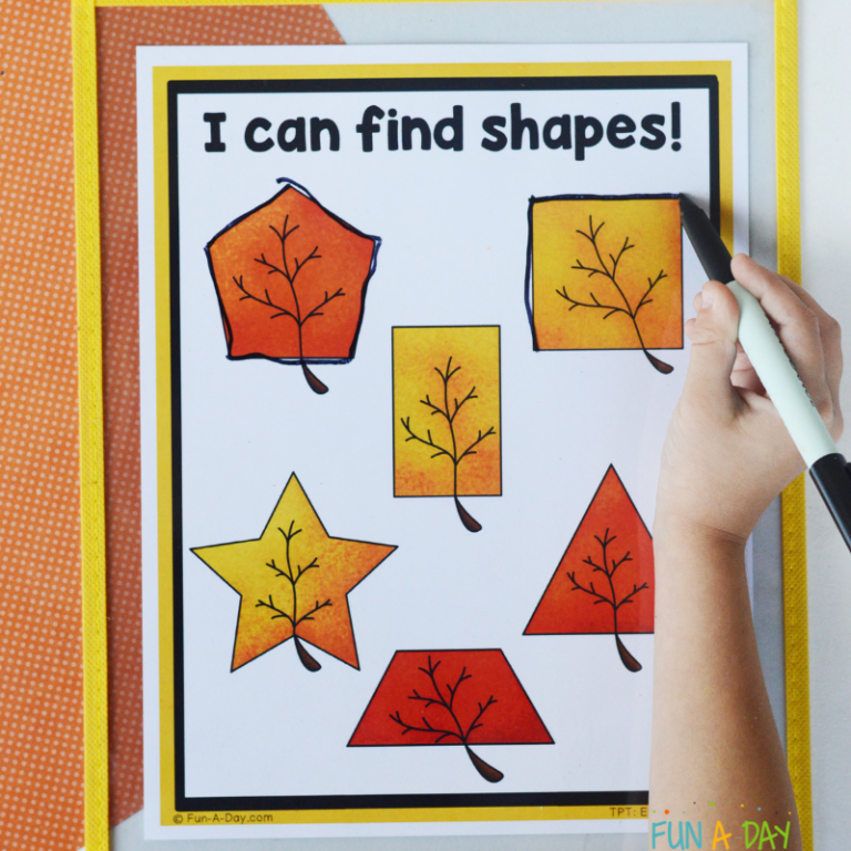 Leaf Shape Mats Free Printable - Fun-A-Day!