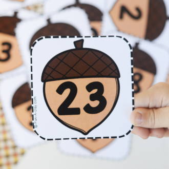 Acorn Calendar Numbers Free Printable - Fun-A-Day!
