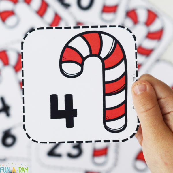 Candy Cane Calendar Numbers Free Printable - Fun-A-Day!