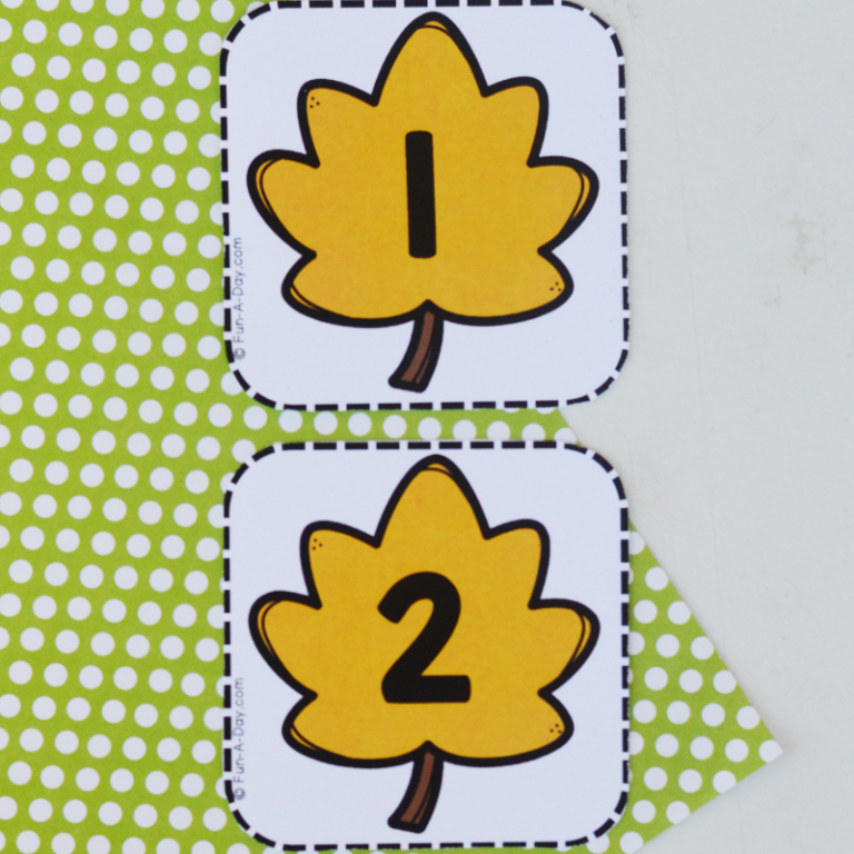 Leaf Calendar Numbers Free Printable - Fun-A-Day!