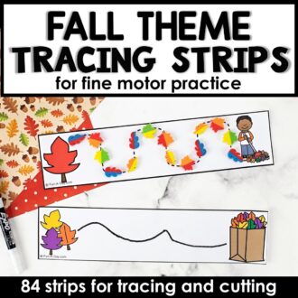 Thanksgiving Cutting Strips for Fine Motor Practice - Fun-A-Day!