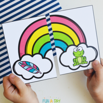 Rainbow Beginning Sounds Free Printable Puzzles - Fun-A-Day!