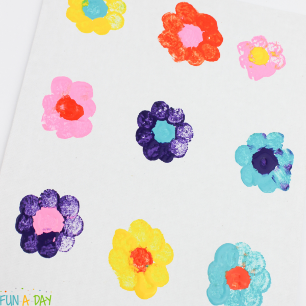 Spring Flower Painting with Marshmallows - Fun-A-Day!