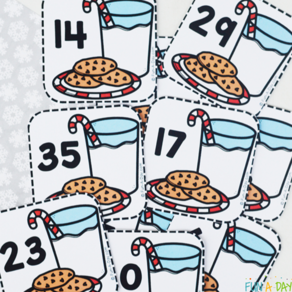 Cookies and Milk Calendar Numbers Free Printable - Fun-A-Day!