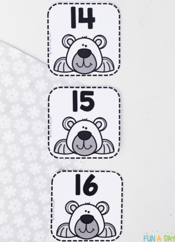Polar Bear Calendar Numbers Free Printable - Fun-A-Day!
