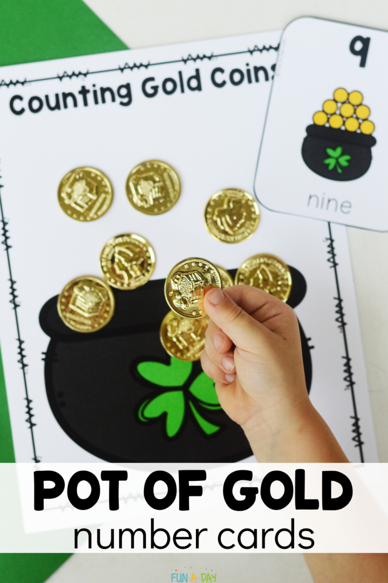 Pot of Gold Number Cards Free Printable - Fun-A-Day!