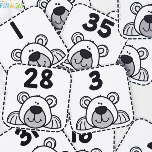 Polar Bear Calendar Numbers Free Printable - Fun-A-Day!