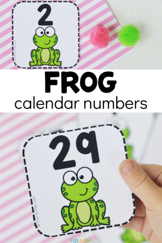 Frog Calendar Numbers Free Printable - Fun-A-Day!