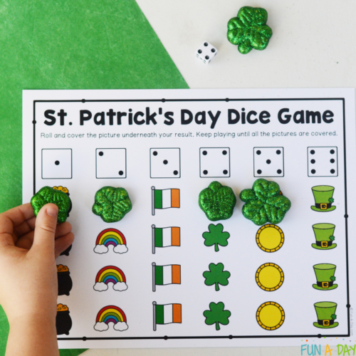 St. Patrick's Day Dice Game Free Printable - Fun-A-Day!