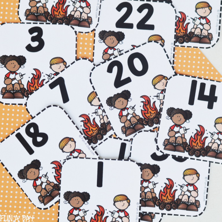 Campfire Calendar Numbers Free Printable - Fun-A-Day!