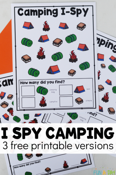 I Spy Camping Free Printable - Fun-A-Day!