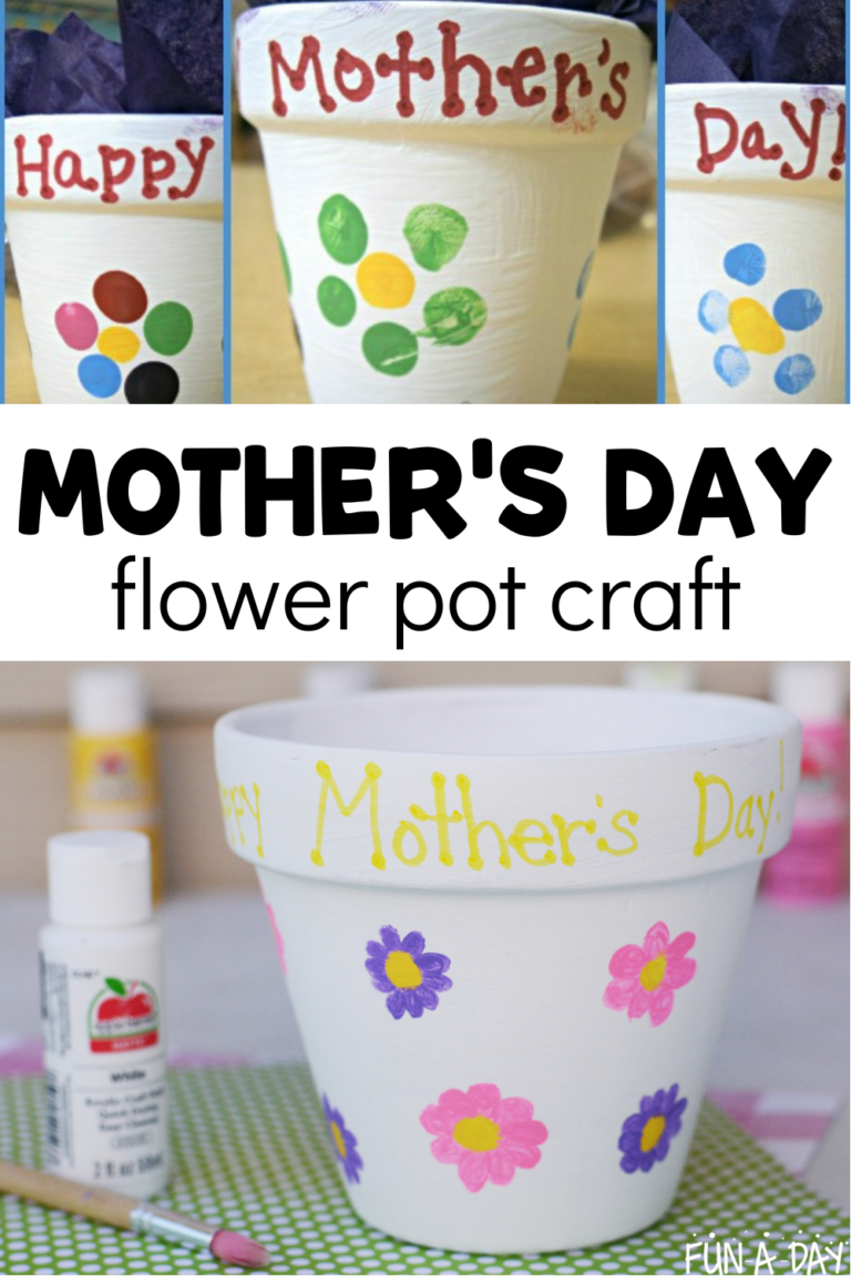 Mother's Day Flower Pot Craft for Kids - Fun-A-Day!