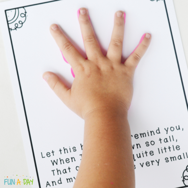 Mother's Day Handprint Poem Free Printable - Fun-A-Day!