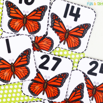 Butterfly Calendar Numbers Free Printable - Fun-A-Day!