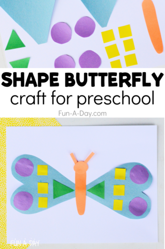 Shape Butterfly Craft for Preschoolers - Fun-A-Day!