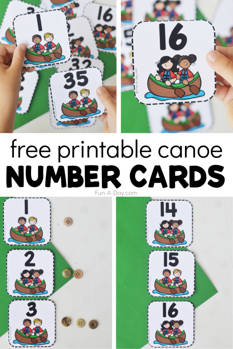 Canoe Calendar Numbers Free Printable - Fun-A-Day!