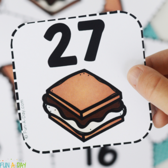 S'mores Calendar Numbers Free Printable - Fun-A-Day!
