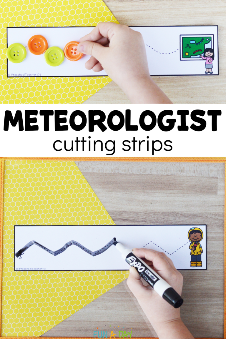 Meteorologist Cutting Strips Free Printable - Fun-A-Day!