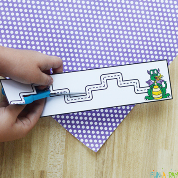 Dragon Cutting Strips Free Printable - Fun-A-Day!
