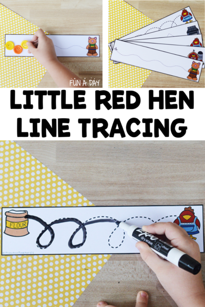 Little Red Hen Cutting Strips Free Printable - Fun-A-Day!