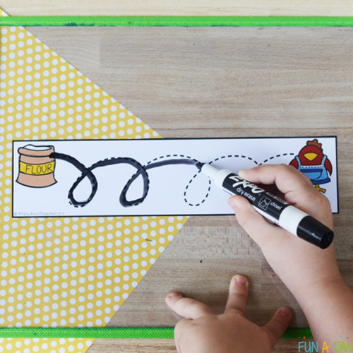 Little Red Hen Cutting Strips Free Printable - Fun-A-Day!